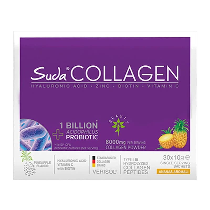 Suda Collagen Supplement Food Pineapple Flavor 30 x 10 gr - Powder ...